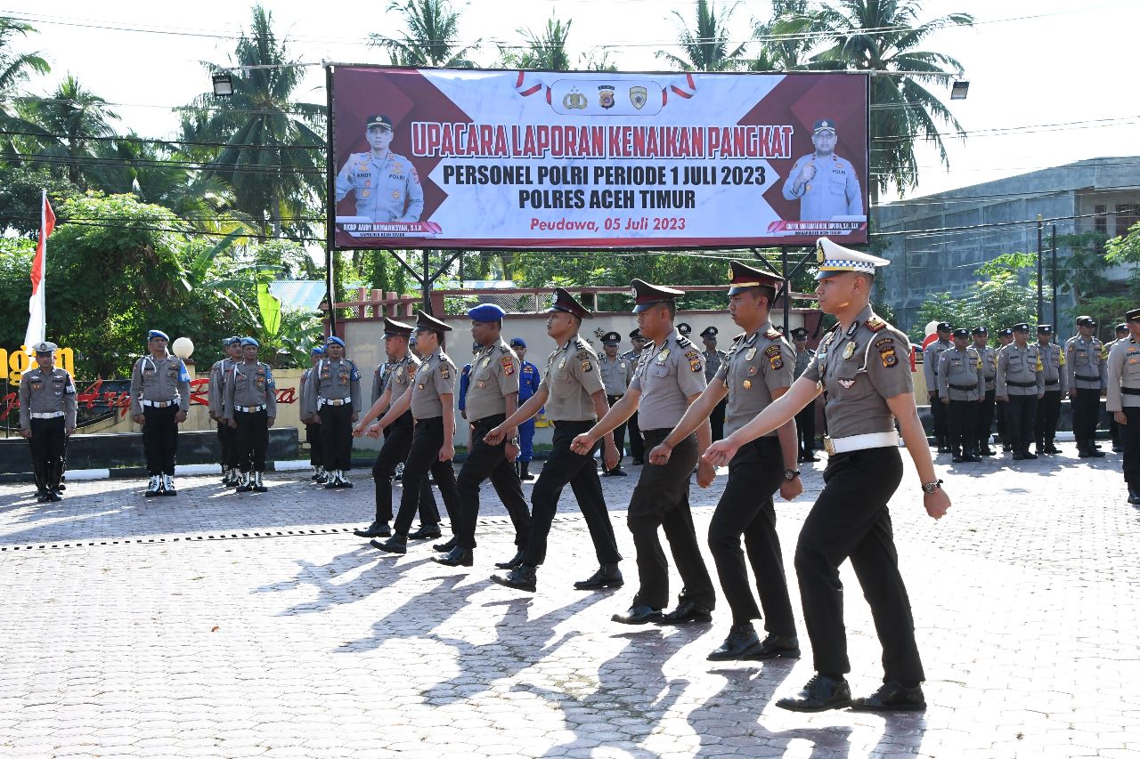 20 Anggota Polres Aceh Timur Naik Pangkat - Star7Tv.Com