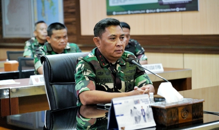 Pangdam XIV/Hsn Mengikuti Taklimat Awal Pemeriksaan Secara Virtual Laporan Keuangan Kemhan Tahun ...